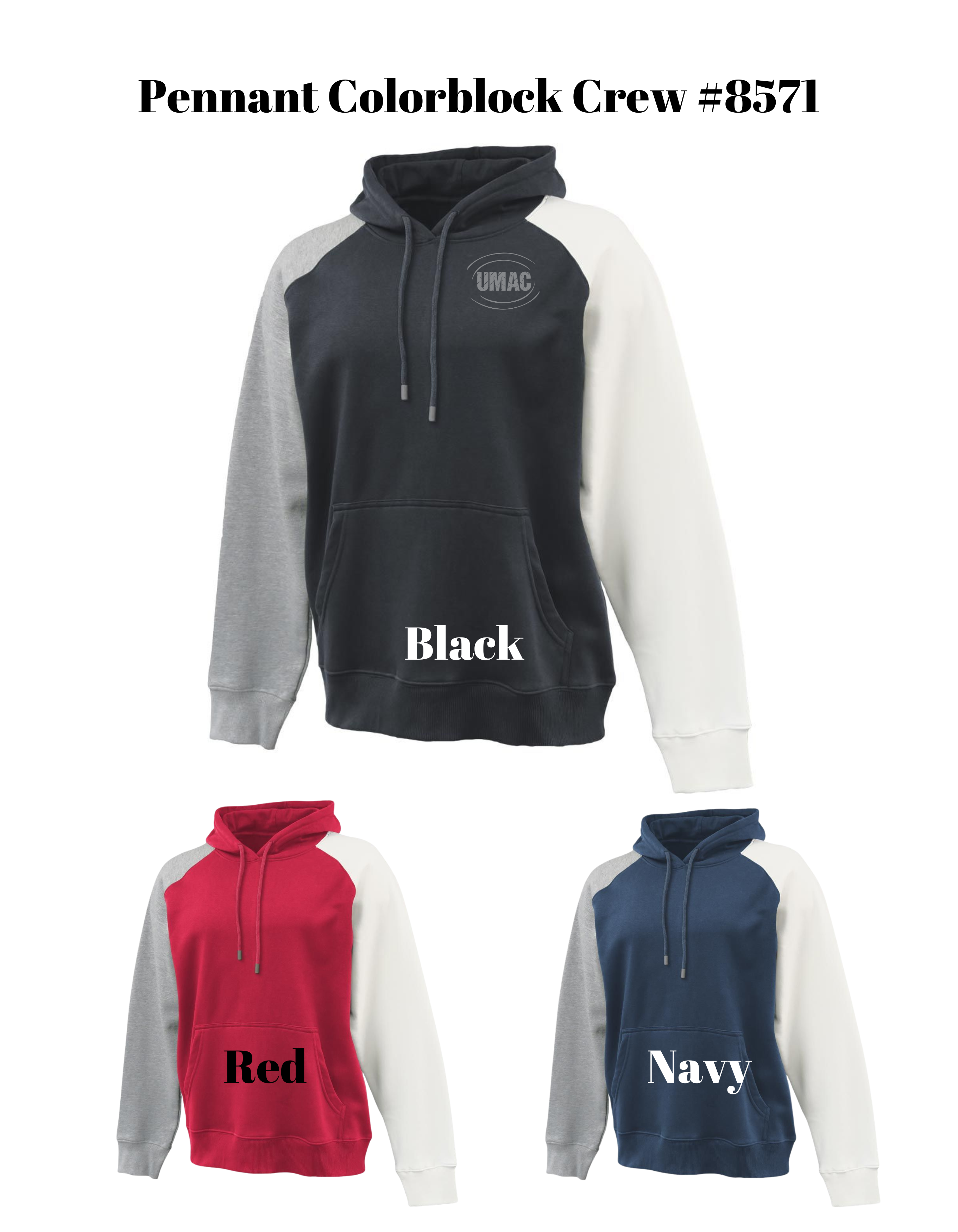 UMAC Pennant Colorblock Hoodie 8571 – Havenlee Expressions & Gifts